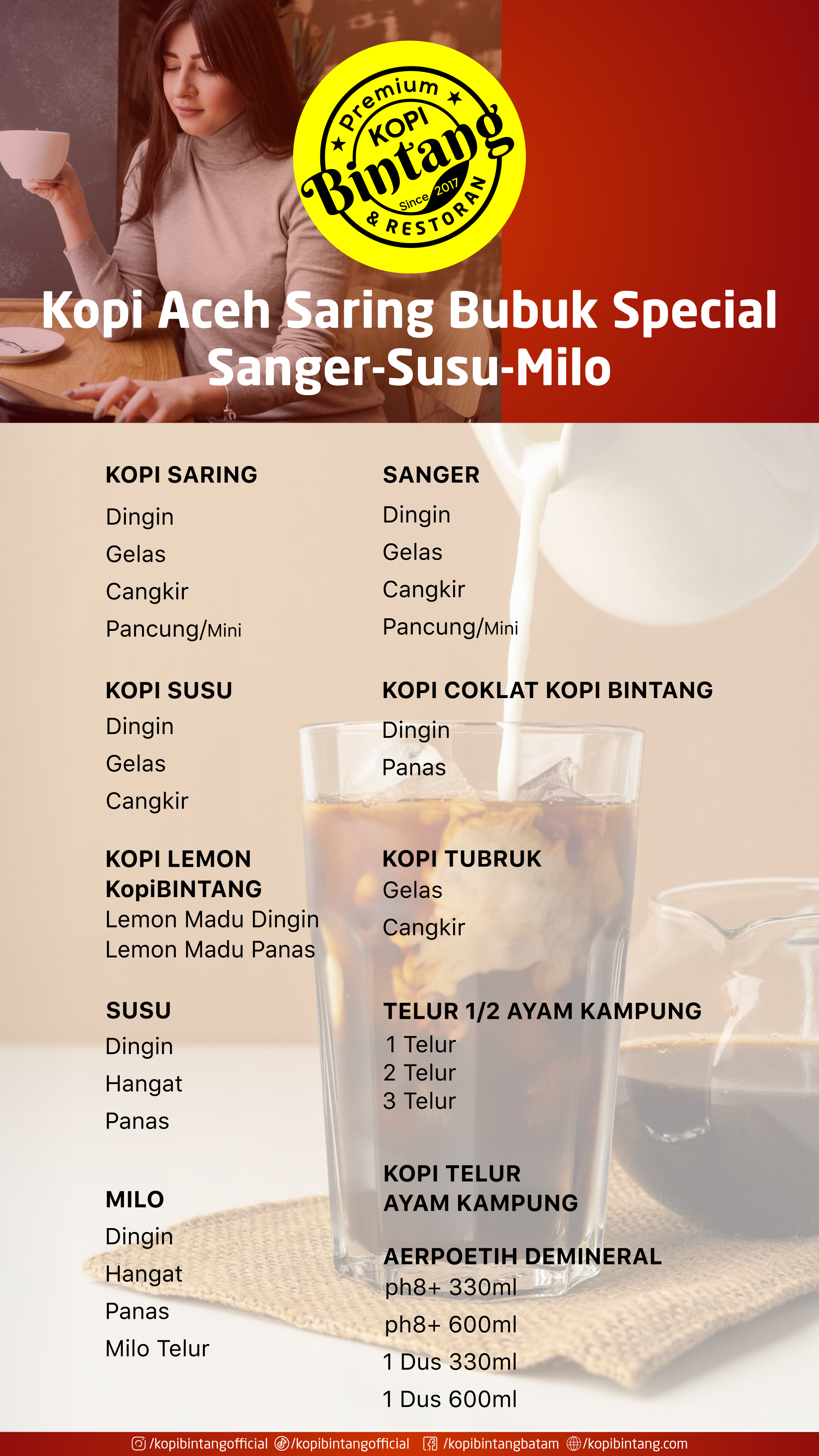 Minuman - Kopi BINTANG & Restaurant